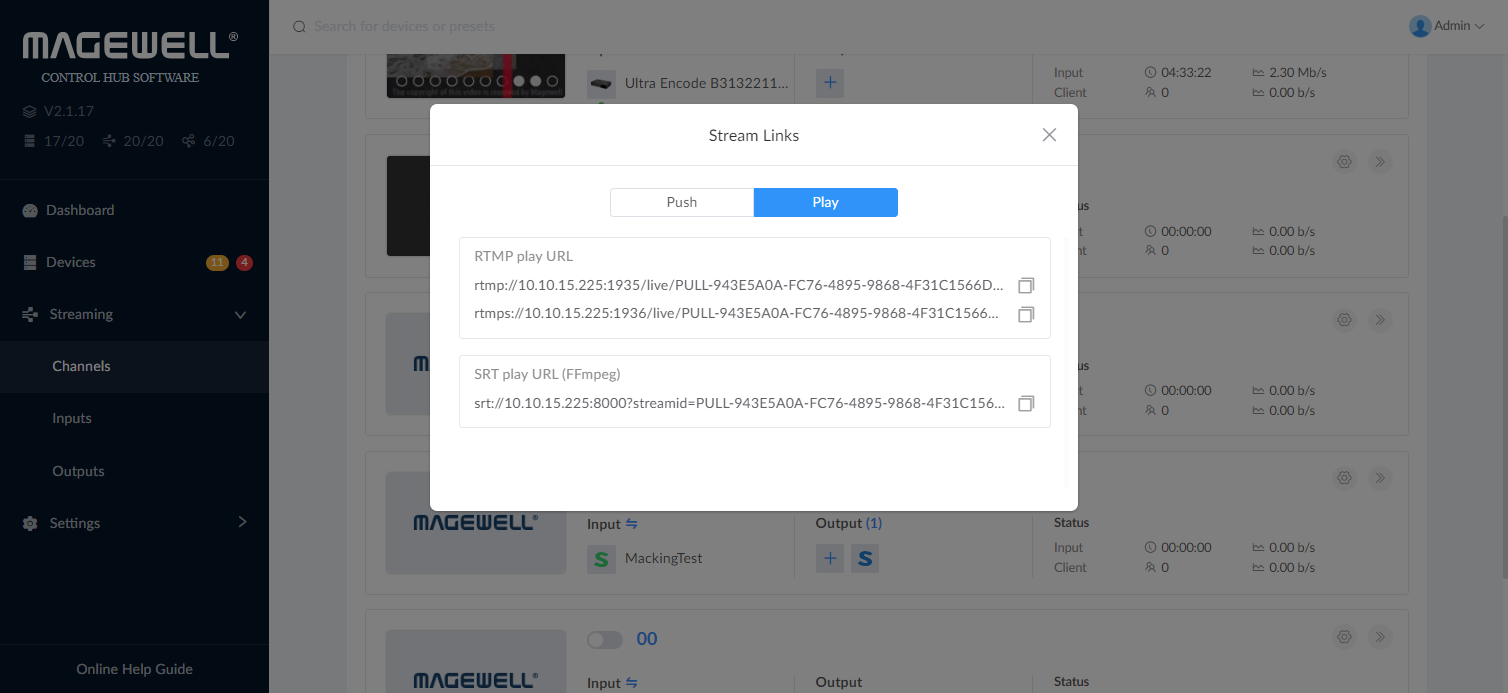 Control Hub Supported Channel I/O - Control Hub Documentation