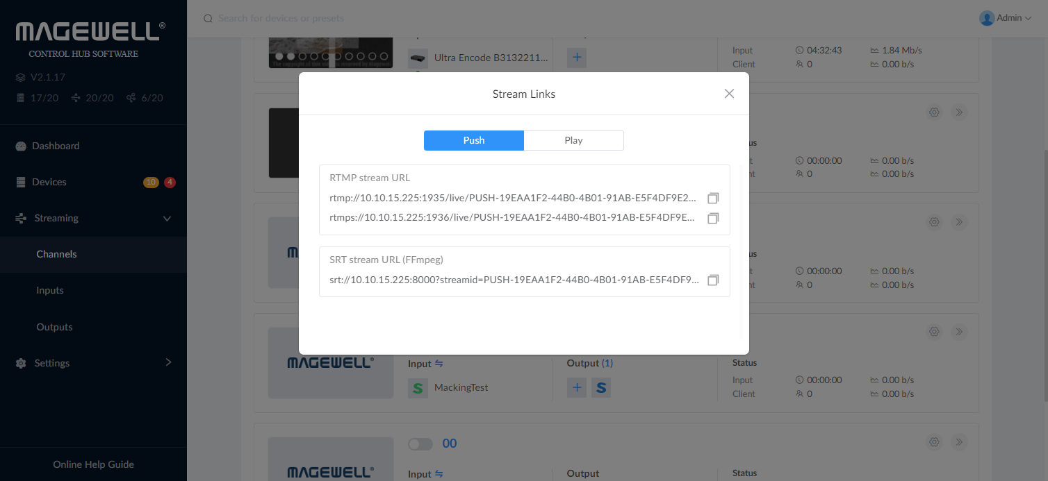 Control Hub Supported Channel I/O - Control Hub Documentation